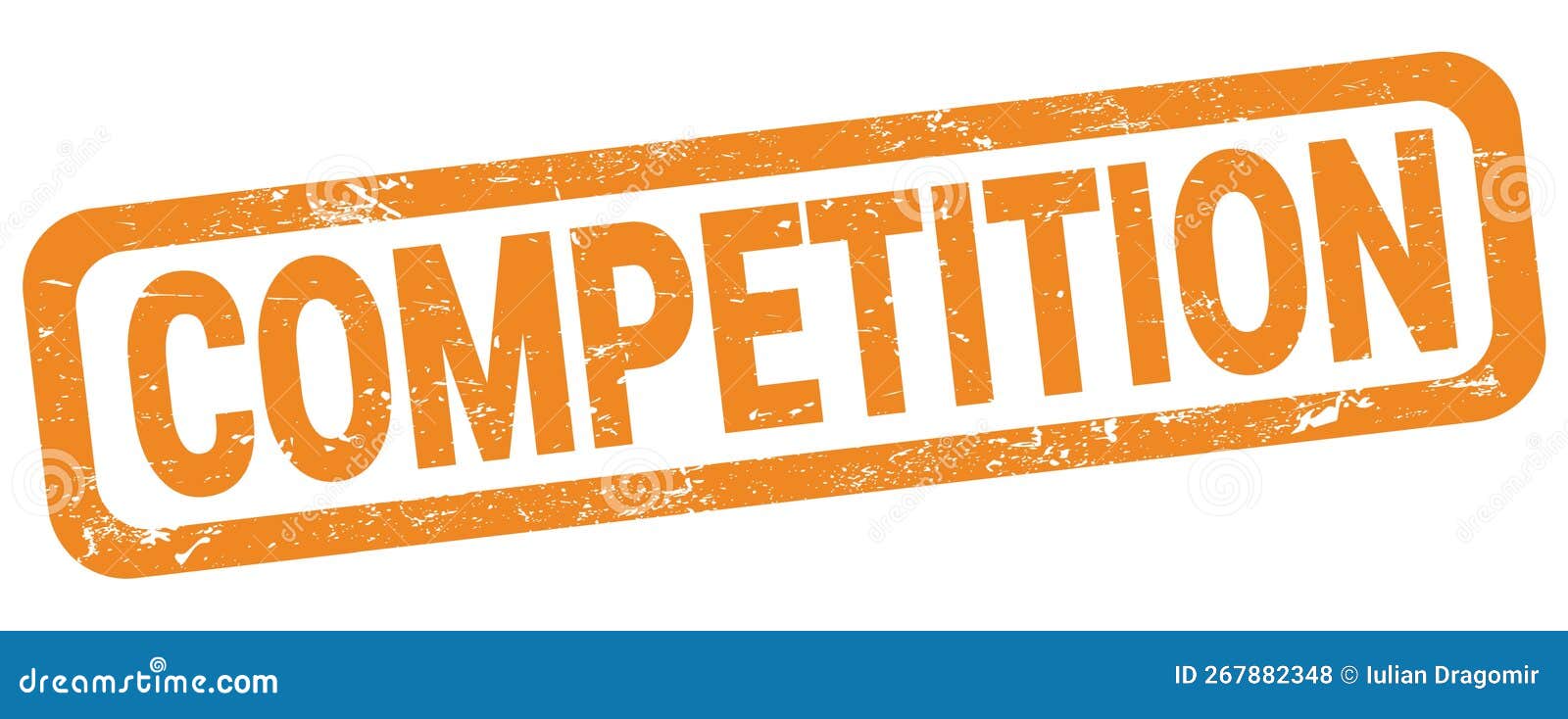 COMPETITION Text Written on Orange Rectangle Stamp Stock Illustration ...