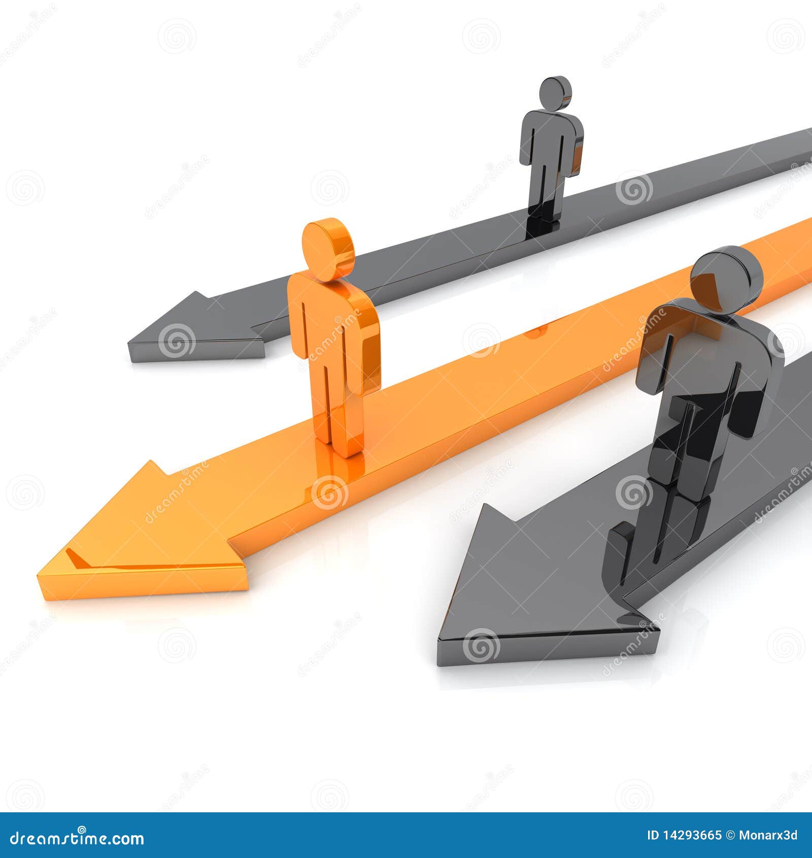 Competition with Three Arrows Stock Illustration - Illustration of ...