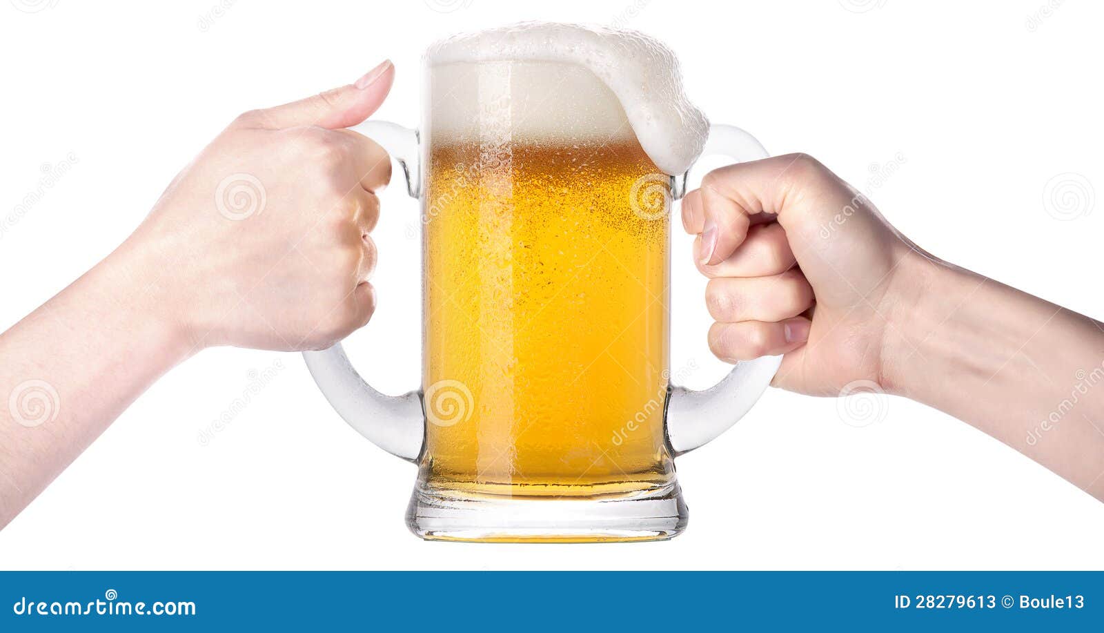 Competition of Two Human Hands with Beer in Glass Stock Image - Image ...
