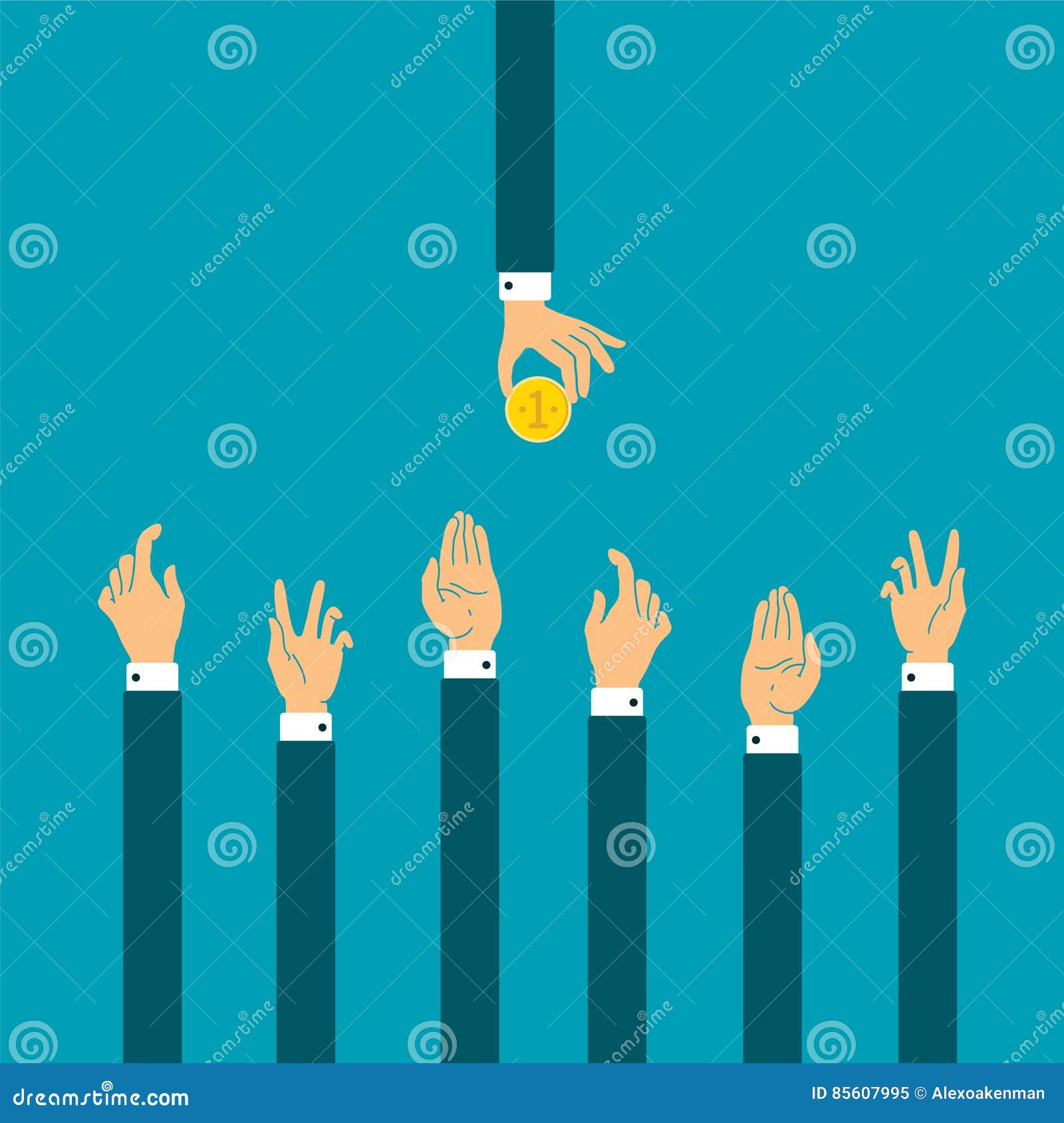 Competition Vector Concept in Flat Style Stock Vector - Illustration of ...