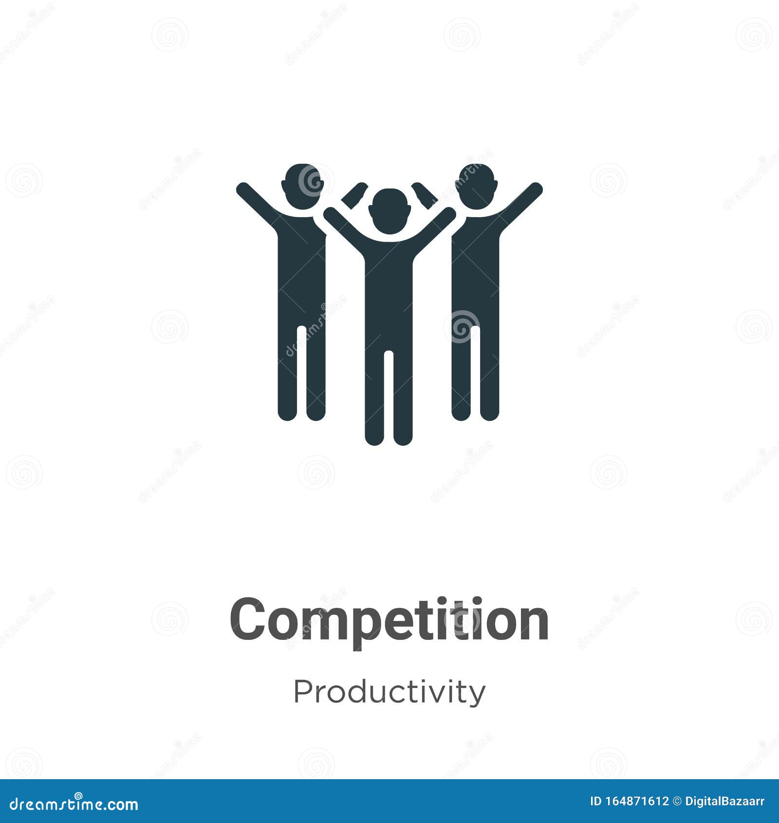 Competition Vector Icon on White Background. Flat Vector Competition ...