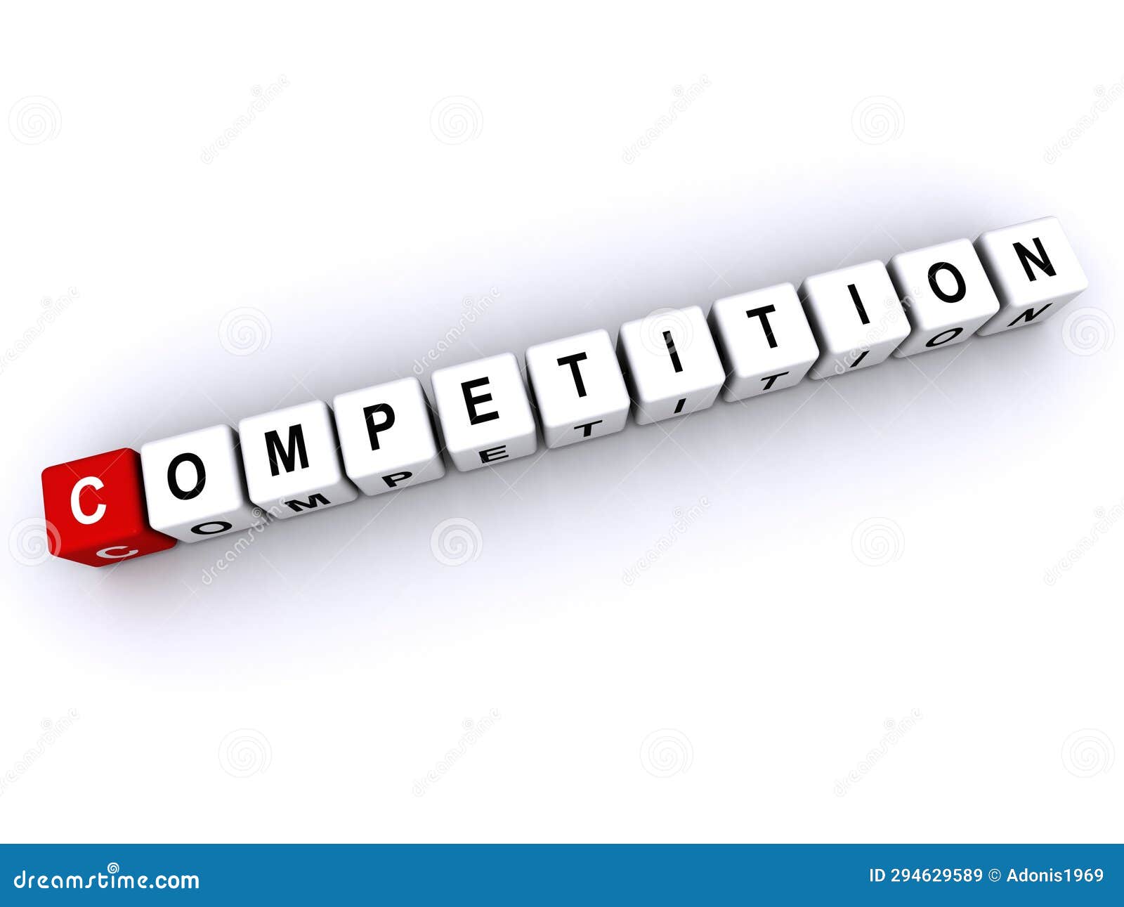 Competition Word Block on White Stock Image - Image of adversary, white ...