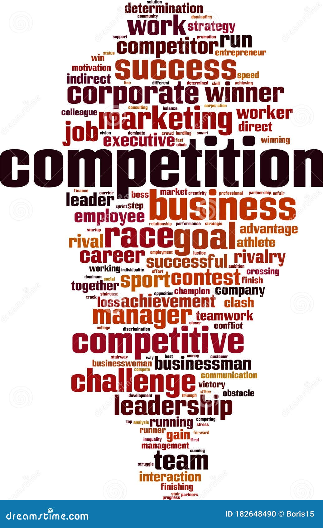 Competition word cloud stock vector. Illustration of interaction ...