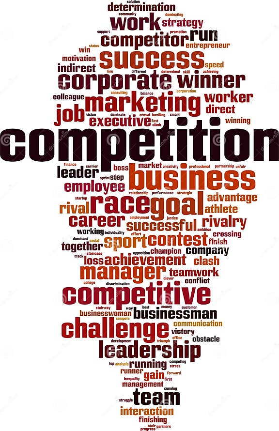 Competition word cloud stock vector. Illustration of interaction ...
