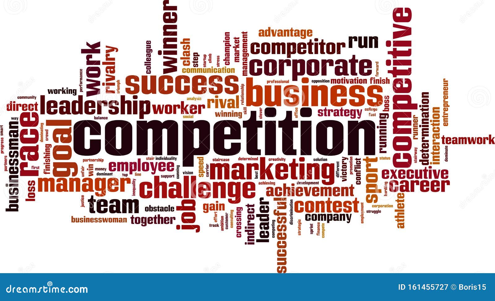 Competition word cloud stock vector. Illustration of corporate - 161455727