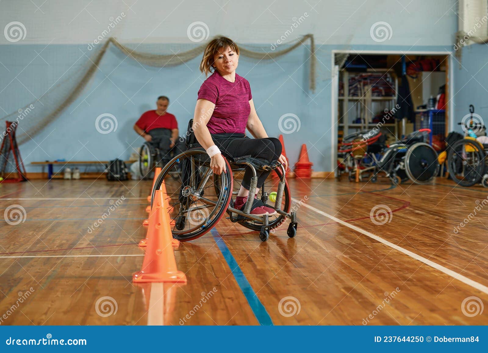 Competitions of the Disabled at the Stadium. Stock Photo - Image of ...
