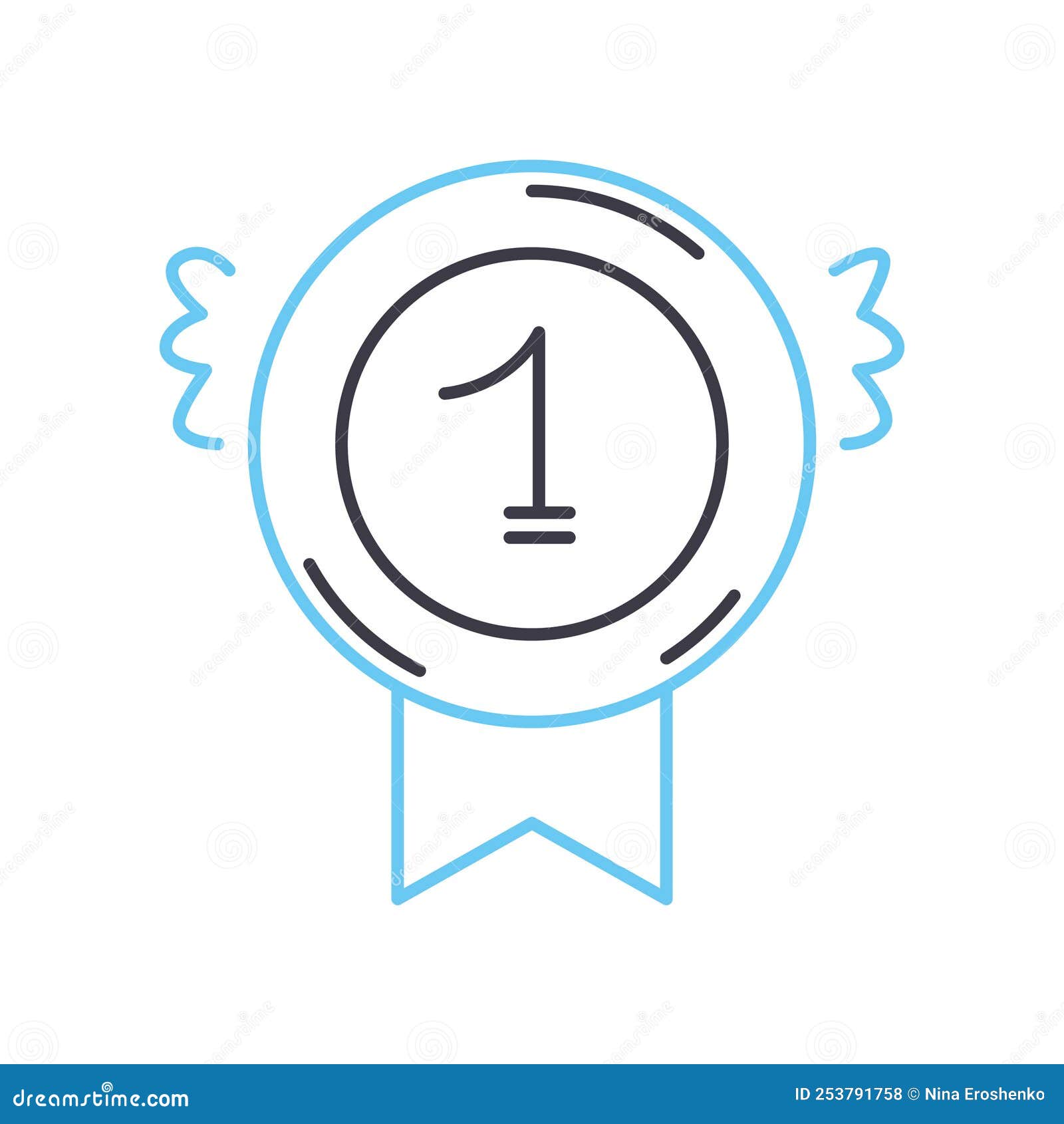 Competitions Line Icon, Outline Symbol, Vector Illustration, Concept ...