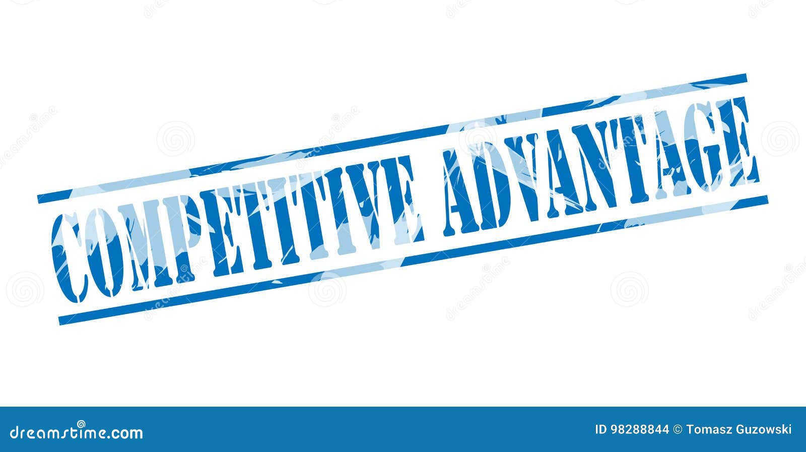 Competitive Advantage Blue Stamp Stock Illustration - Illustration of ...