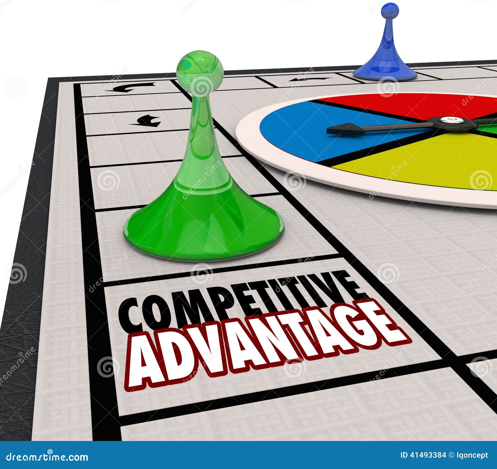 Competitive Advantage Board Game Piece Moving Forward Winner Stock ...