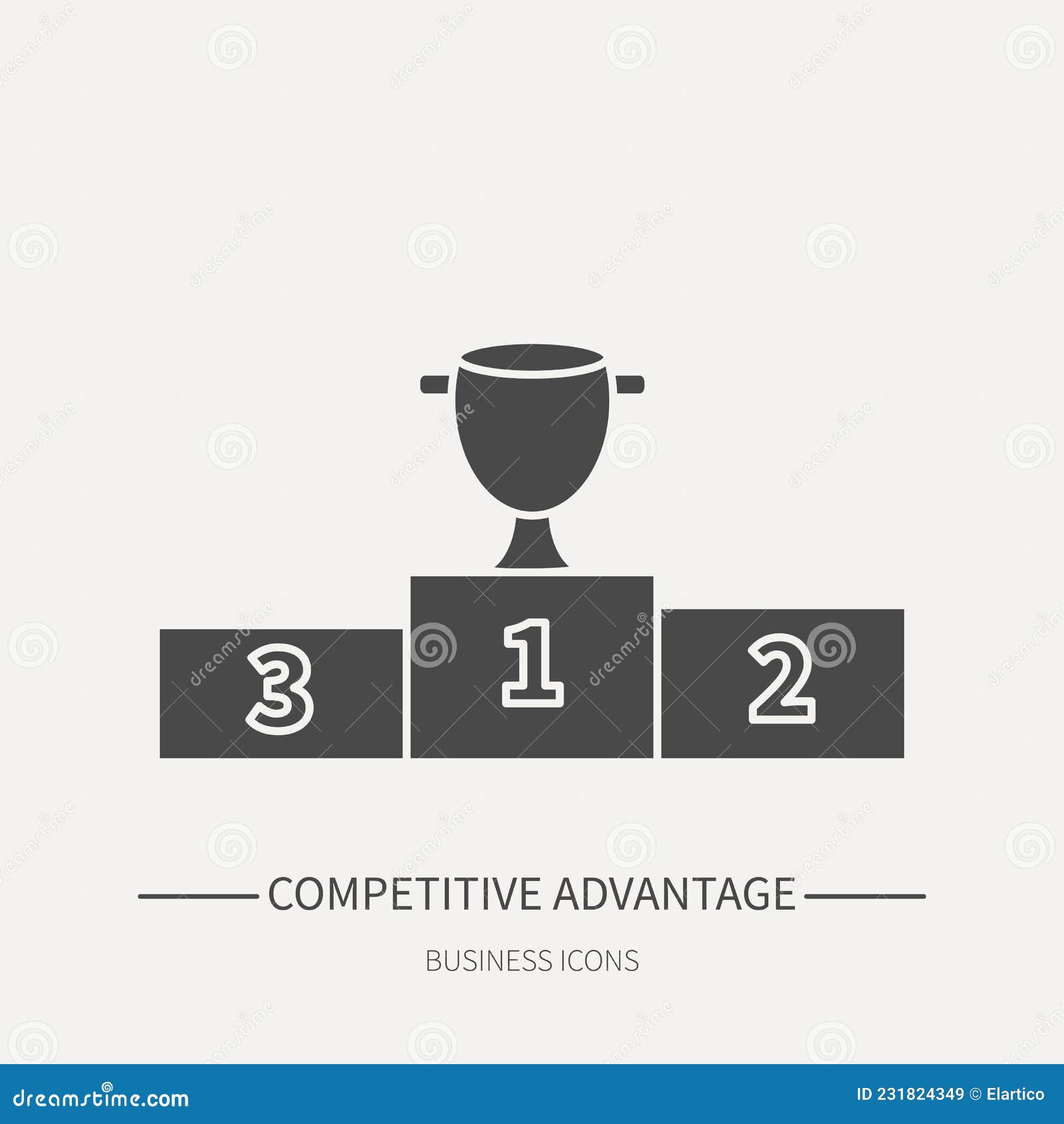 Competitive Advantage - Business Icon in Flat Style. Graphic Design ...