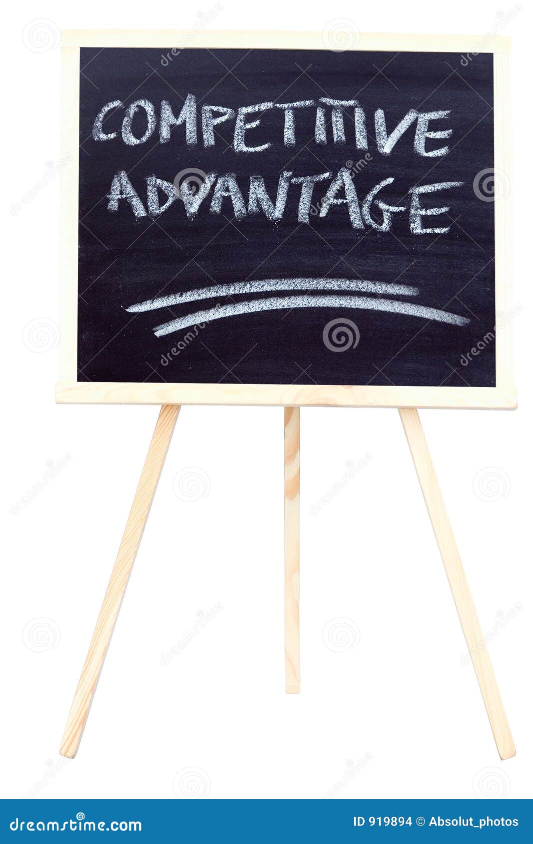Competitive Advantage on the Chalkboard Stock Photo - Image of object ...