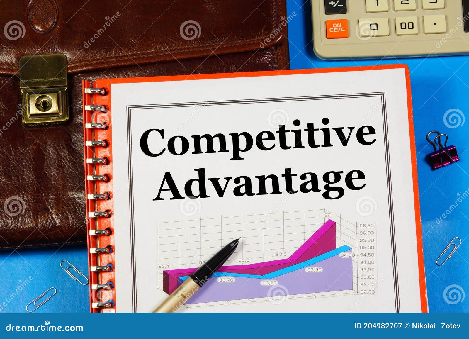 Competitive Advantage. Text Label in the Planning Folder Stock Image ...