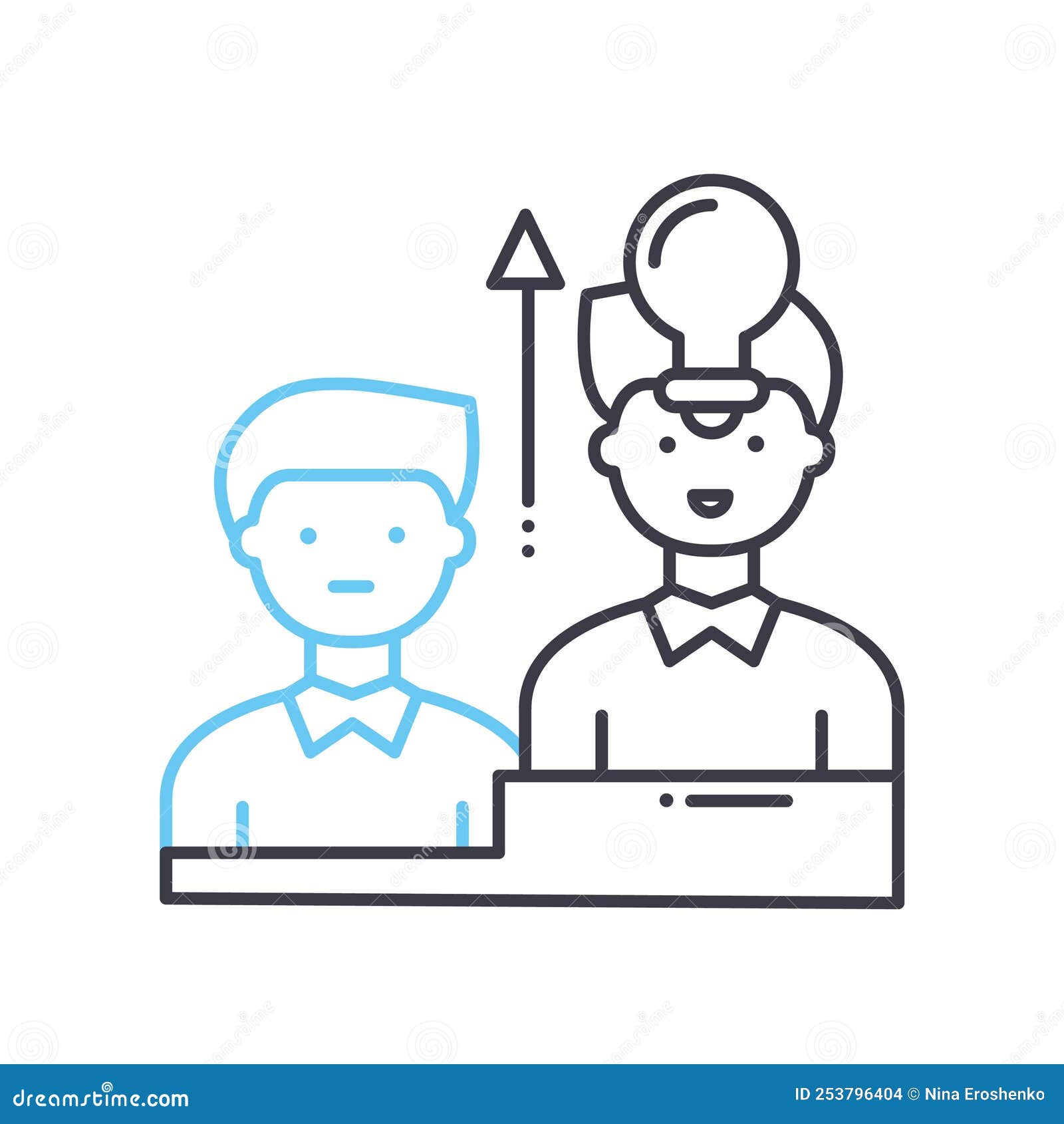 Competitive Advantages Line Icon, Outline Symbol, Vector Illustration ...