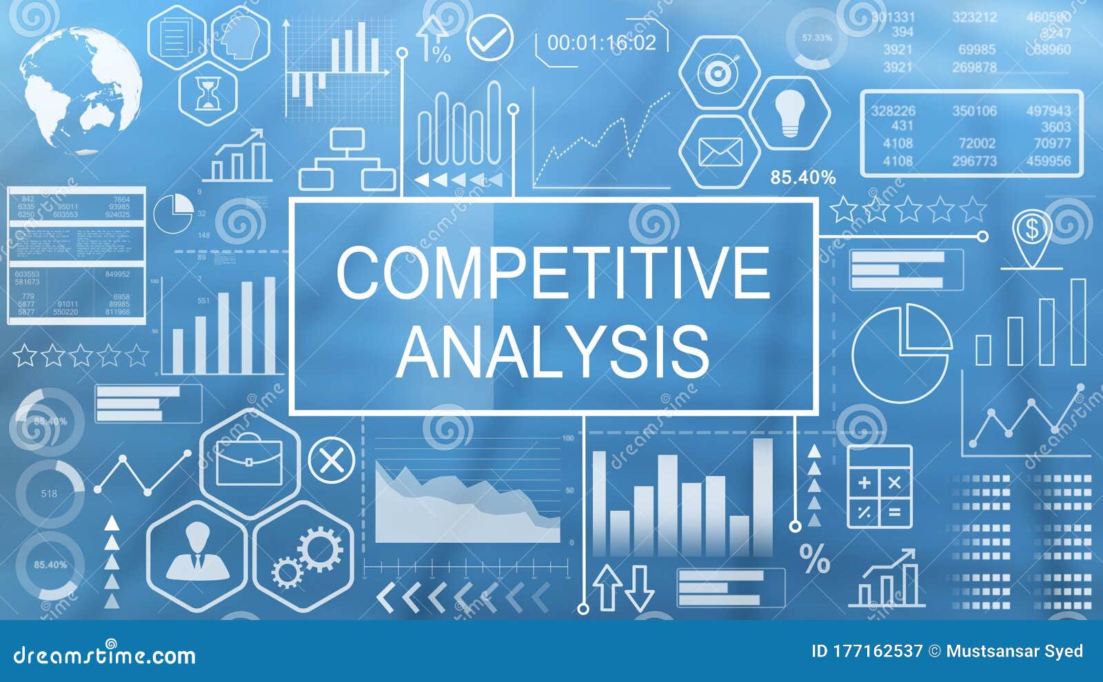 Competitive Analysis, Animated Typography Stock Illustration ...