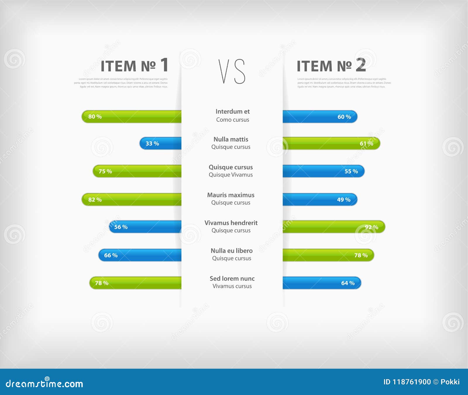 Competitive Analysis Vector Template with Colorful Ribbons. Stock ...