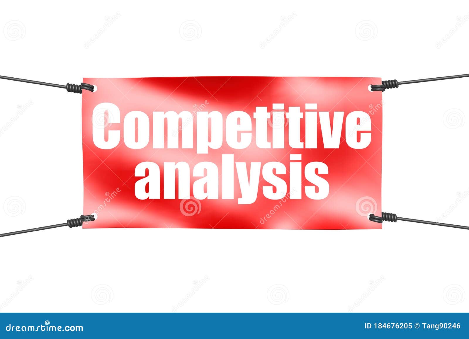 Competitive Analysis Word with Red Banner Stock Illustration ...