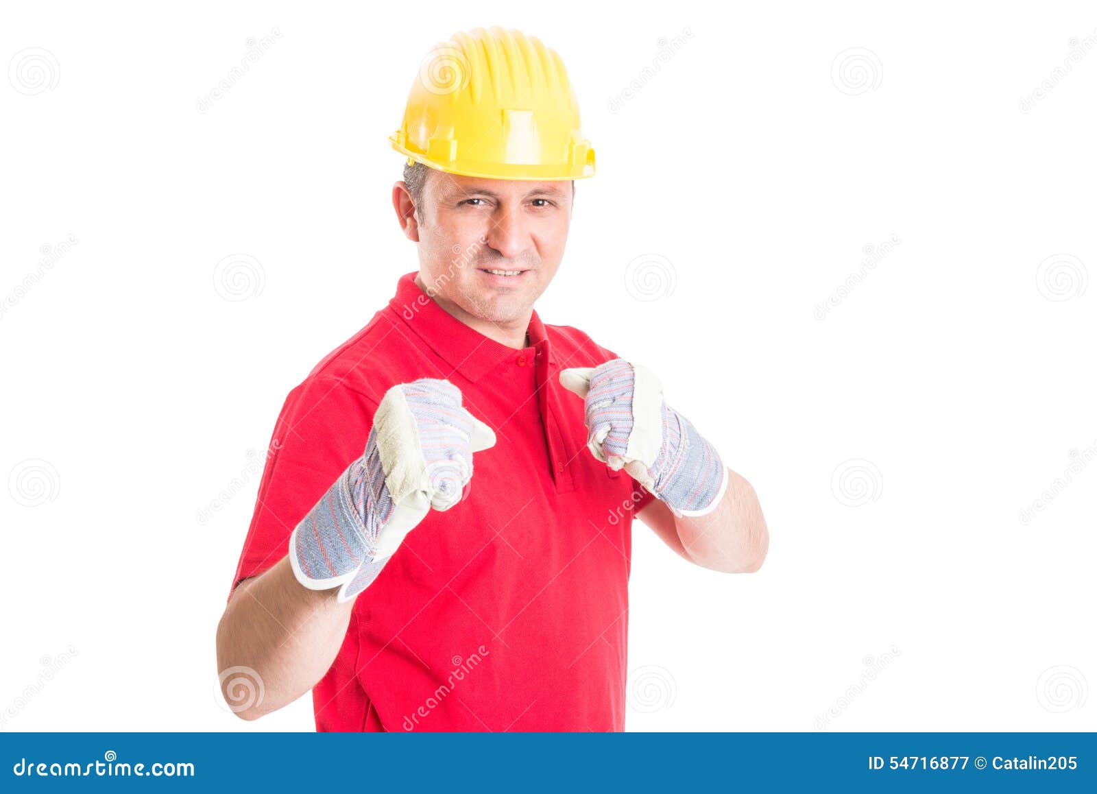Competitive Builder or Contractor Stock Image - Image of individuality ...