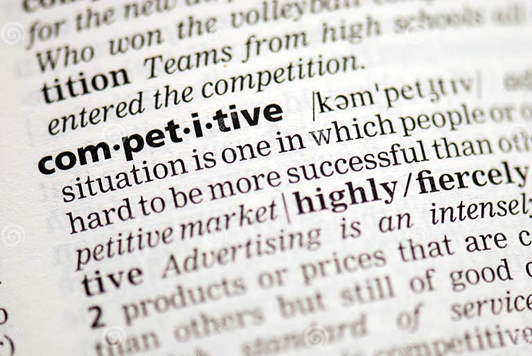 Competitive definition stock image. Image of english, meaning - 9973905