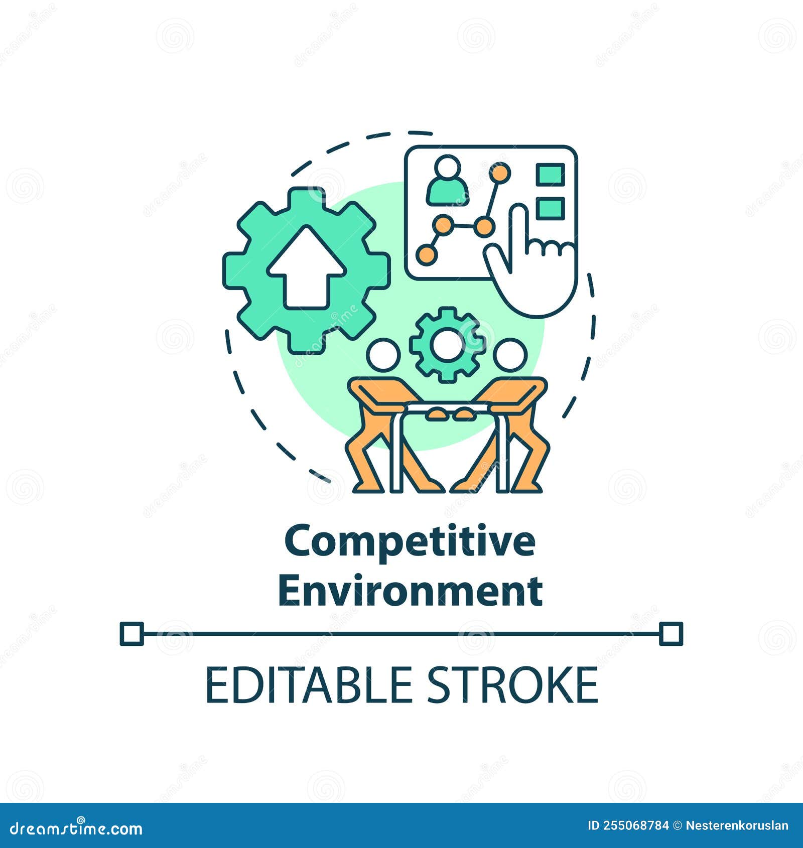 Competitive Environment Concept Icon Stock Vector - Illustration of ...