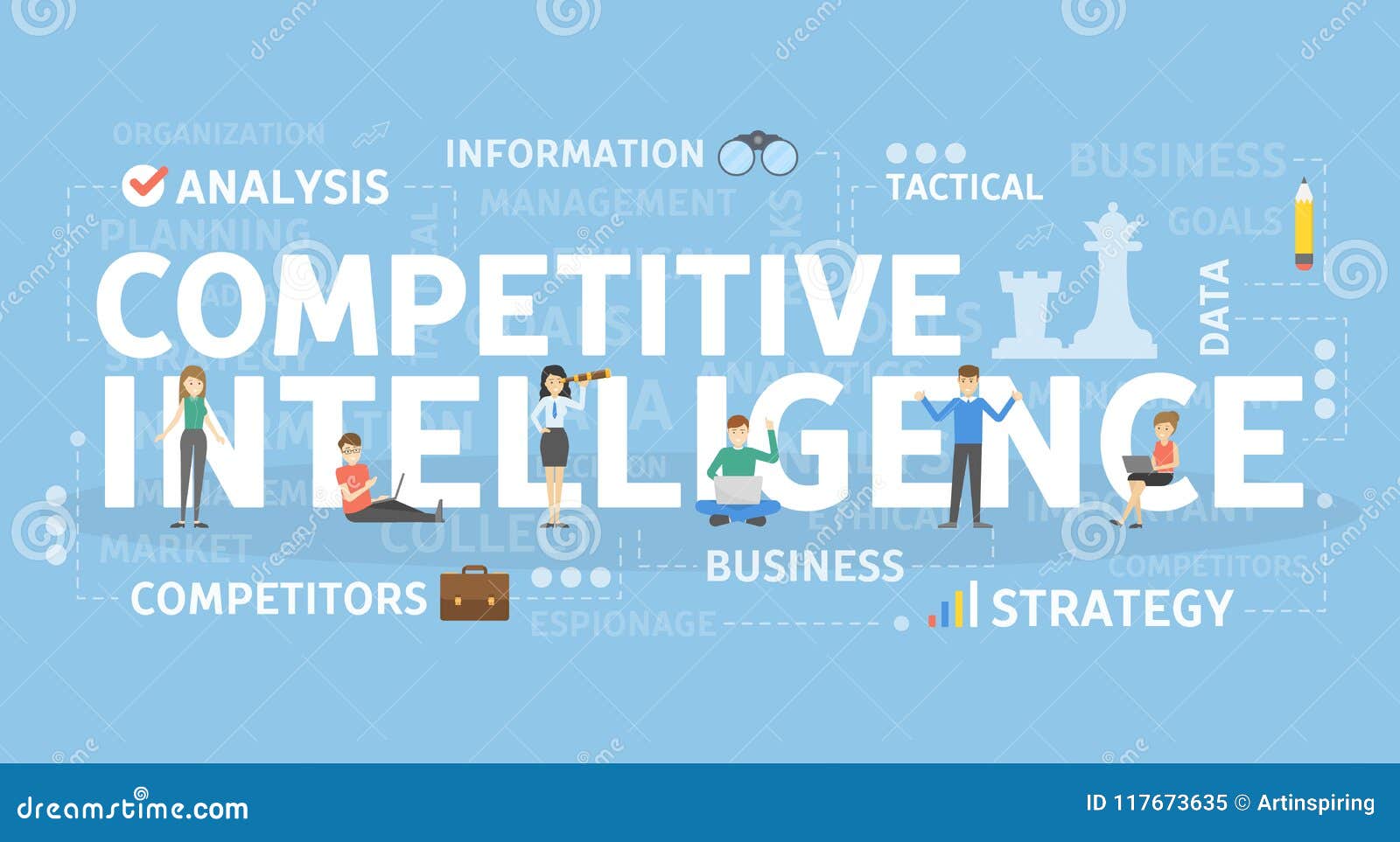 Competitive Intelligence Concept. Stock Vector - Illustration of ...