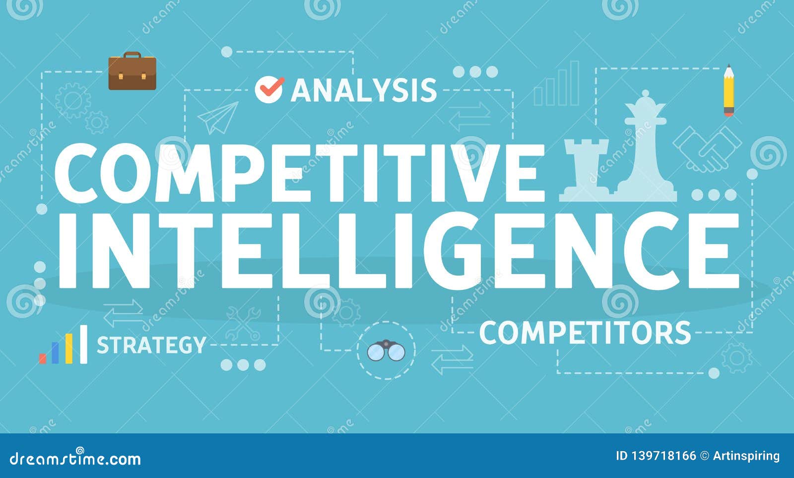 Competitive Intelligence Concept. Idea of Business Organization Stock ...