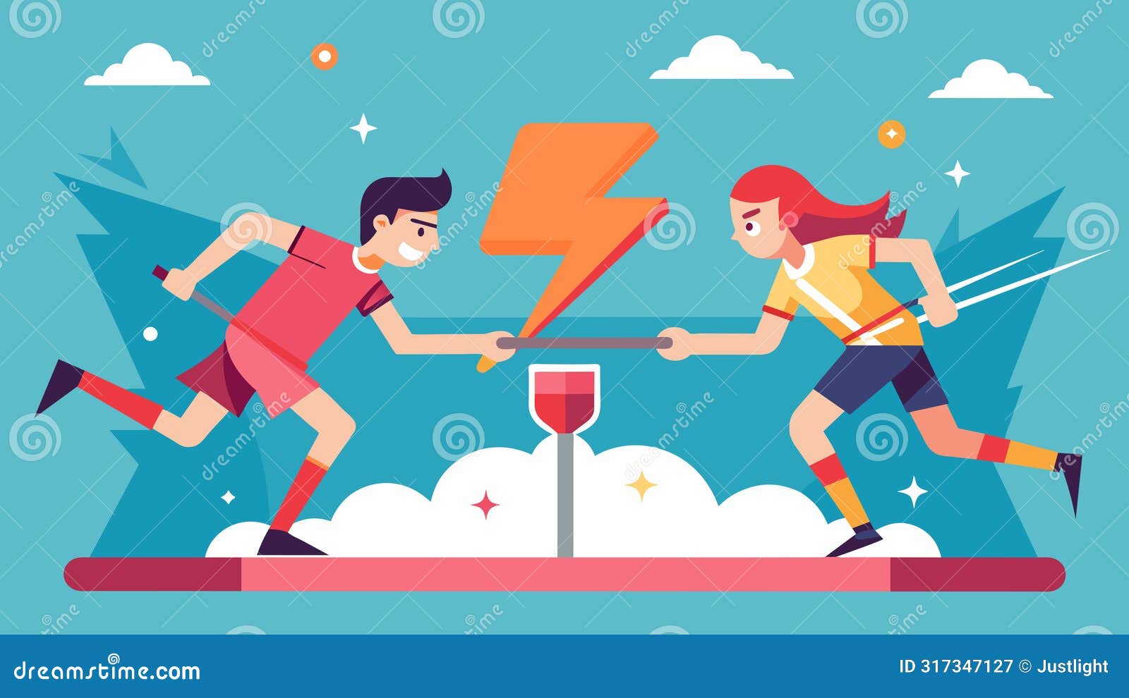 A Competitive Match between Two Players with the Twist of the Highspeed ...