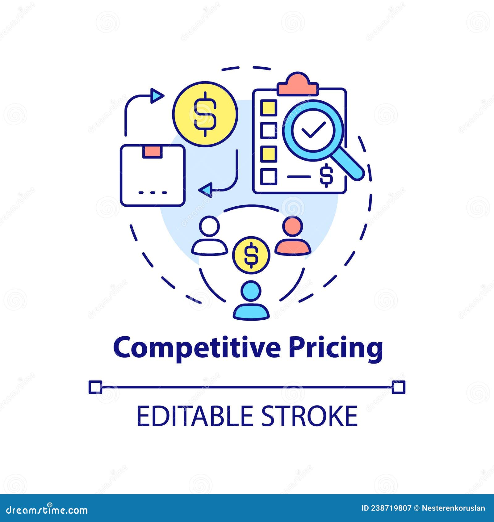 Competitive Pricing Concept Icon Stock Vector - Illustration of drawing ...