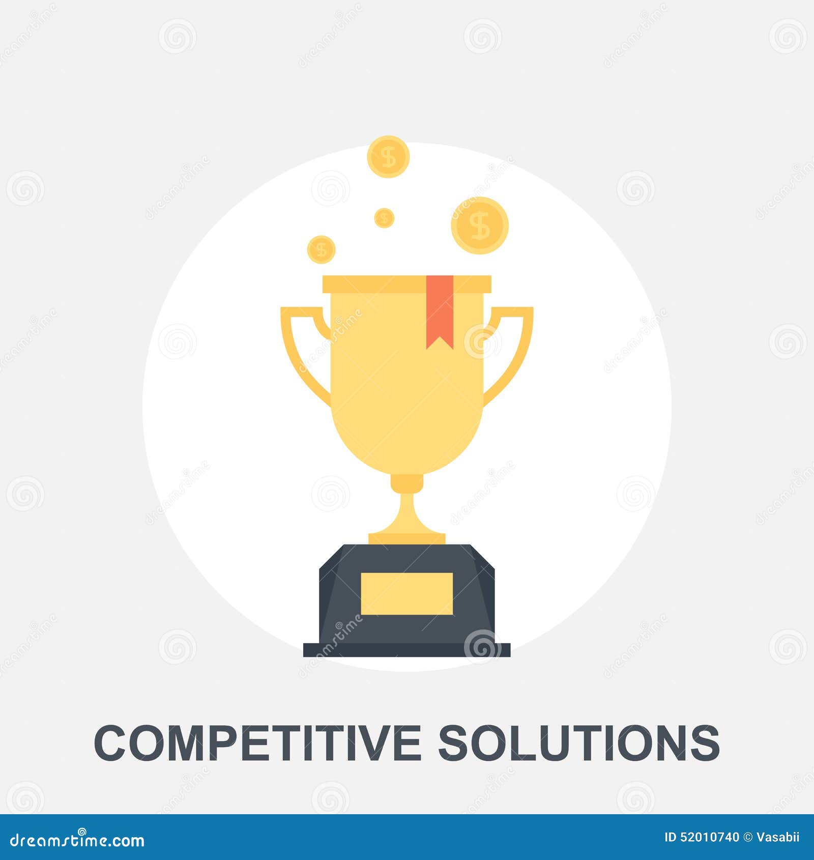 Competitive Solutions stock vector. Illustration of flat - 52010740