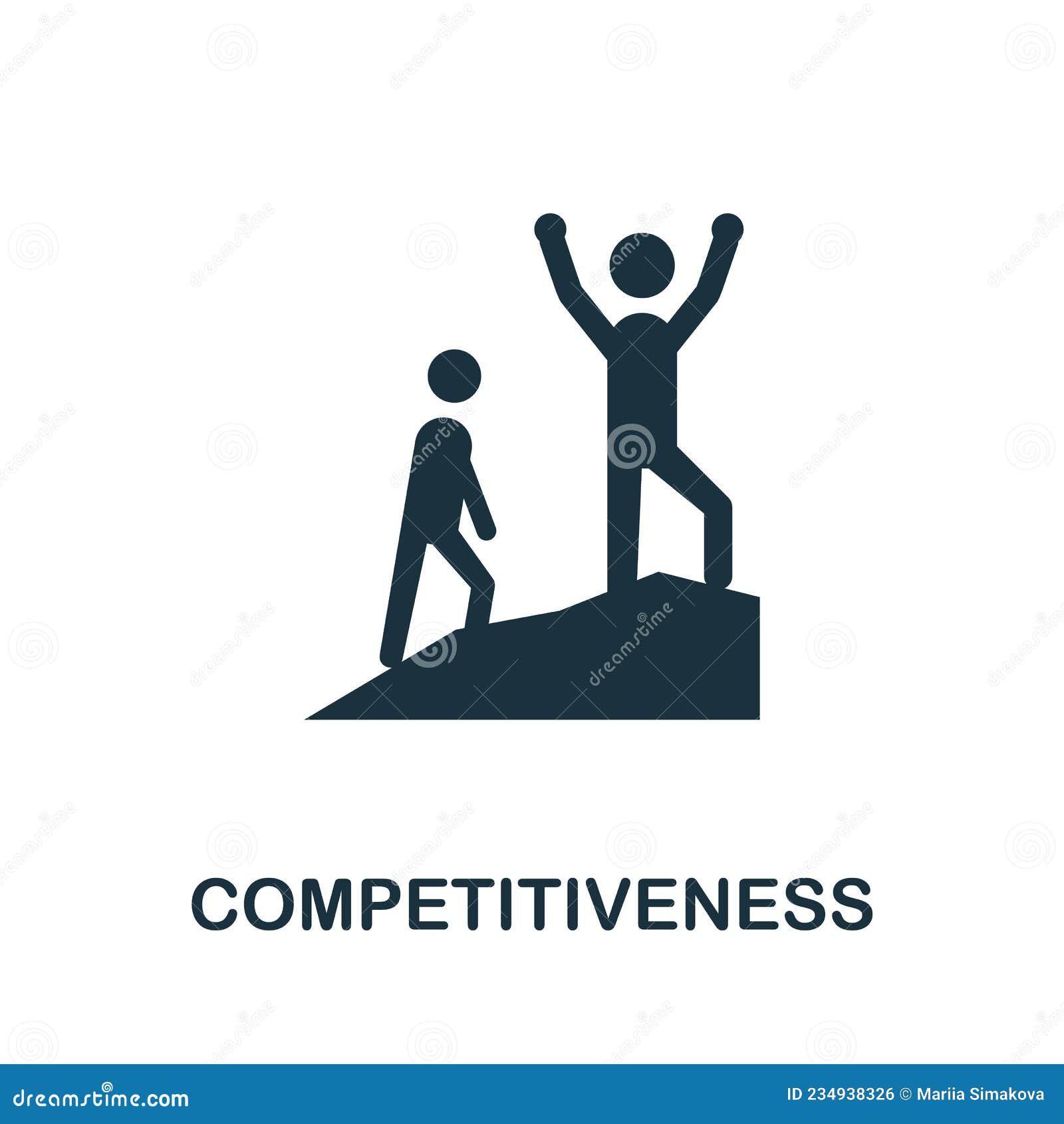 Competitiveness Icon. Monochrome Sign from Work Ethic Collection ...