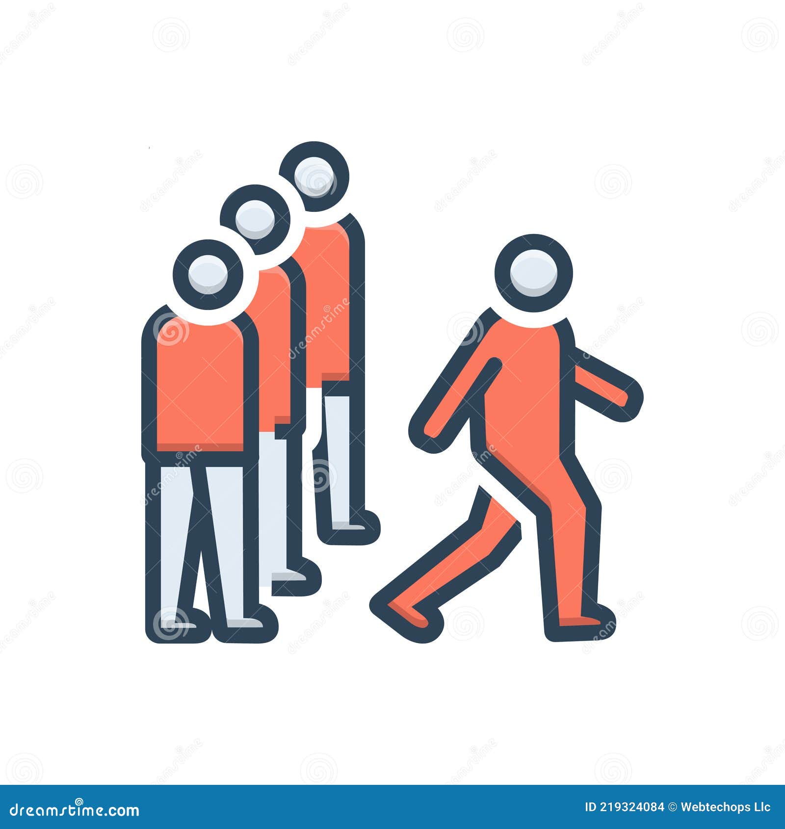 Color Illustration Icon for Competitiveness, Rivalry and Emulation ...