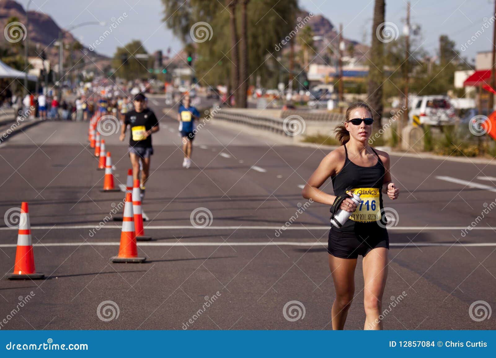 Competitor in the 2010 Phoenix Marathon Editorial Stock Image - Image ...