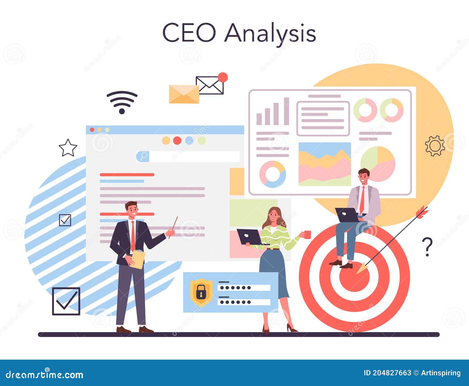 Competitor Analysis Concept. Market Research and Business Stock Vector ...