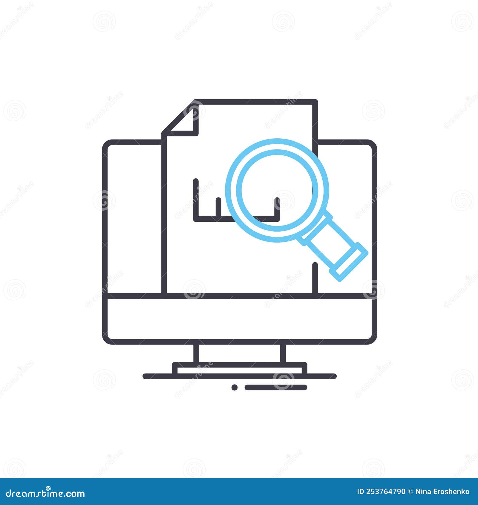 Competitor Analysis Line Icon, Outline Symbol, Vector Illustration ...