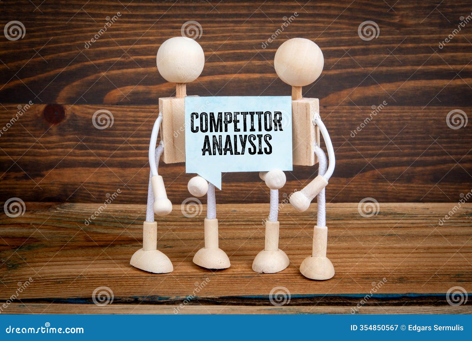 COMPETITOR ANALYSIS. Speech Bubble with Text in the Hands of a Human ...