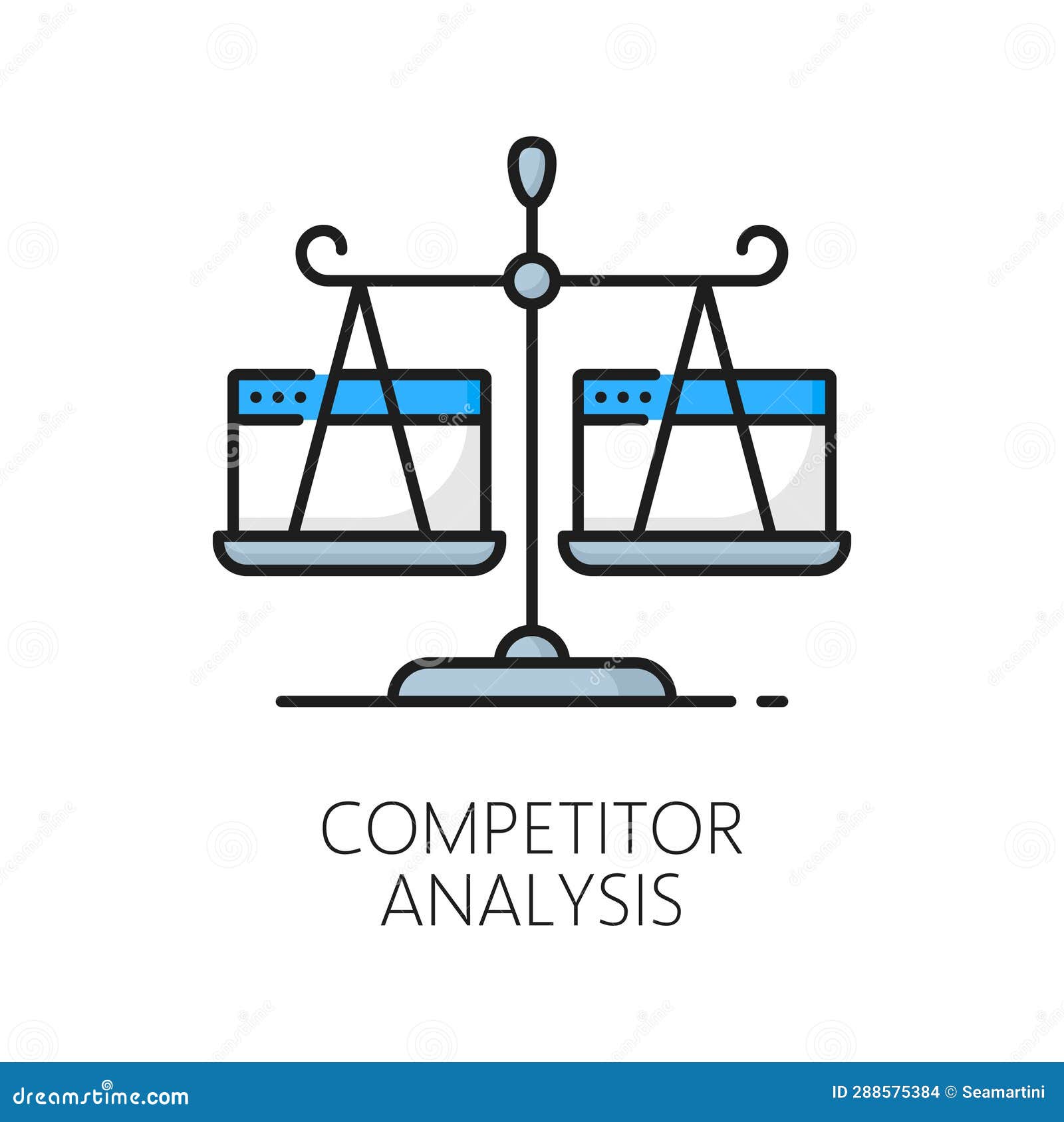 Competitor Analysis, Web Audit Icon, Analytics Stock Vector ...