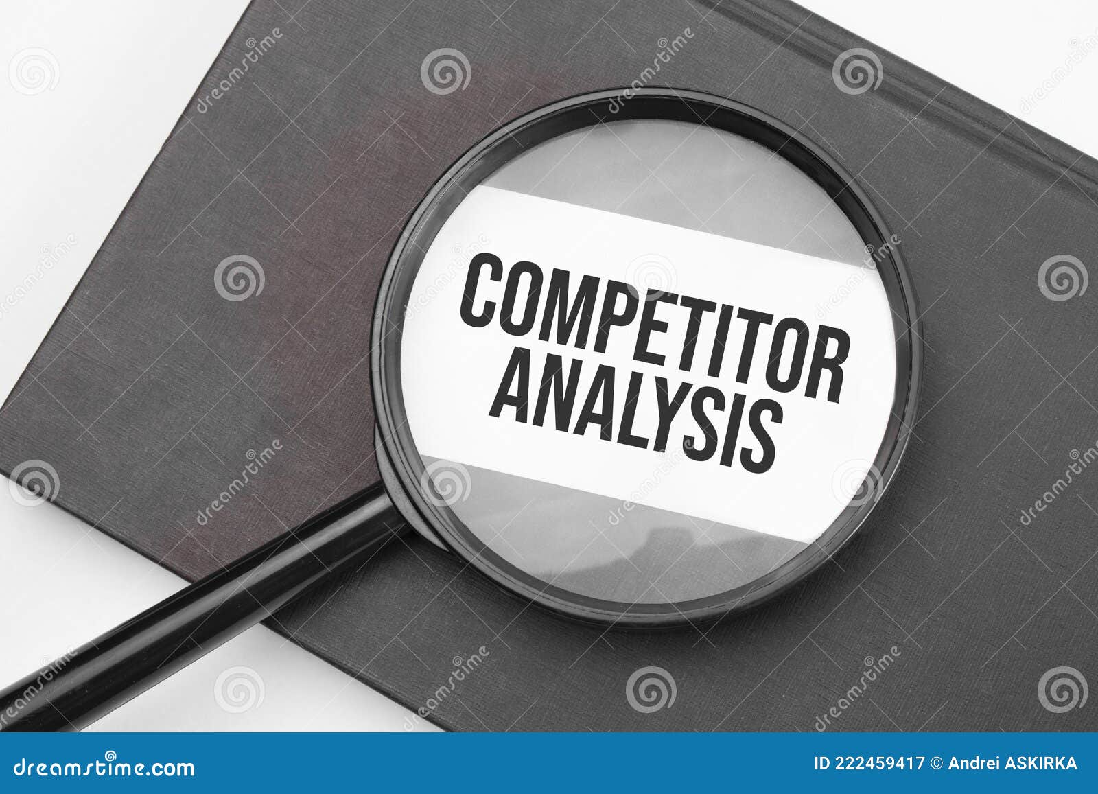 COMPETITOR ANALYSIS Word on Paper through Magnifying Lens Stock Image ...