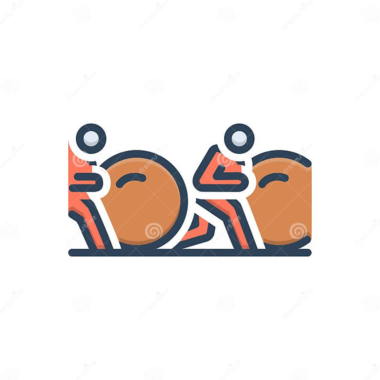 Color Illustration Icon for Competitor, Contestant and Candidate Stock ...
