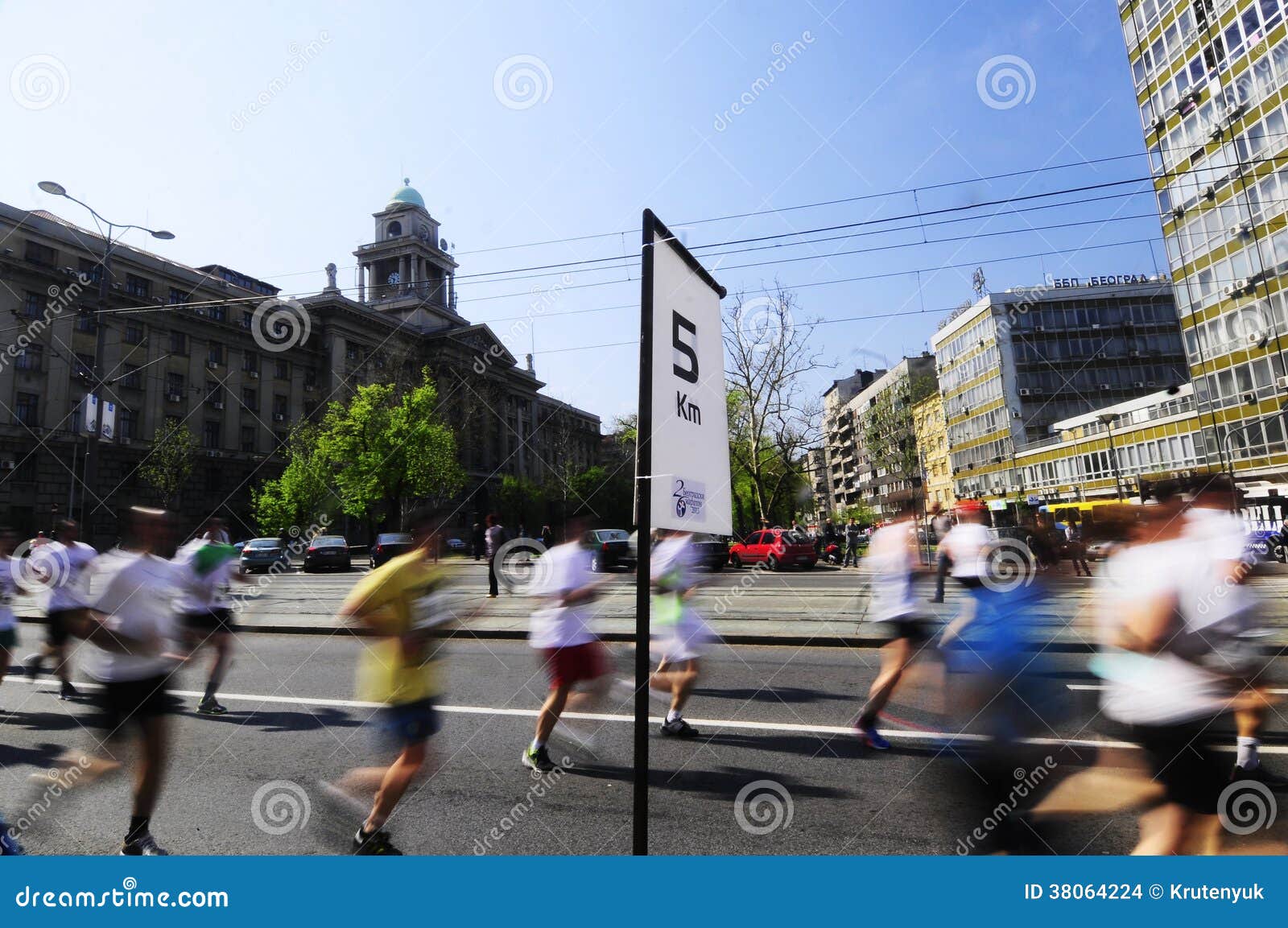 Competitor Run during Marathon Race Editorial Stock Image - Image of ...