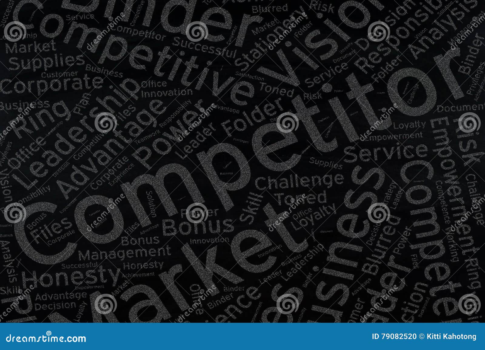 Competitor ,Word Cloud Art on Blackboard Stock Photo - Illustration of ...