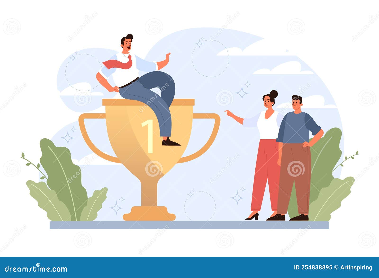 Competitors Concept. Business or Interpersonal Competition Stock Vector ...
