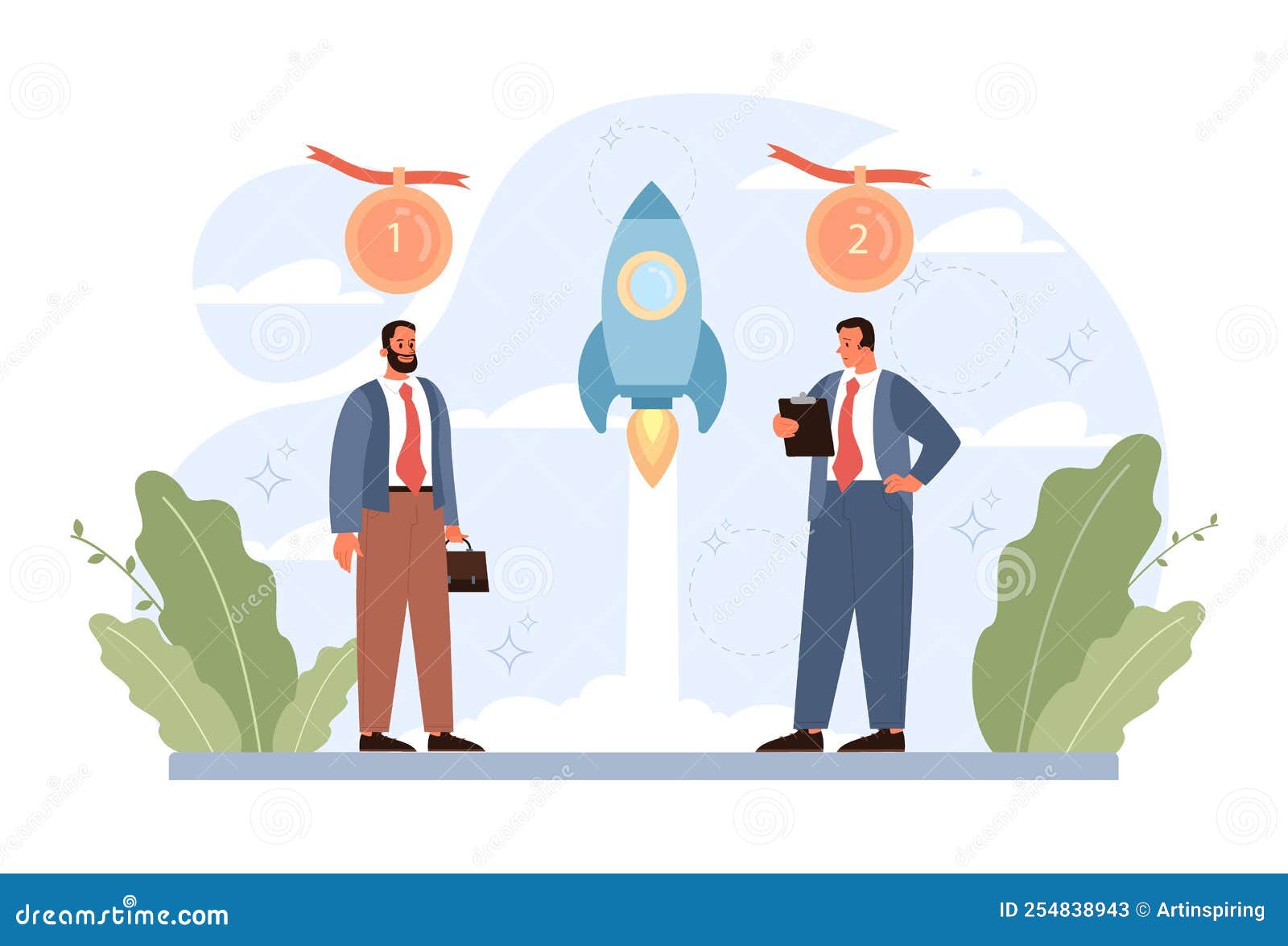Competitors Concept. Business or Interpersonal Competition Stock Vector ...