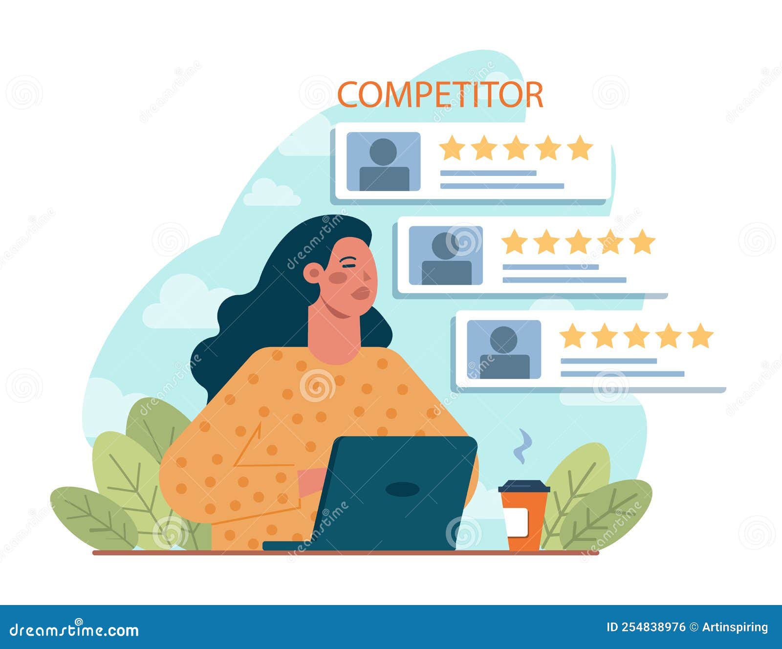 Competitors Concept. Business or Interpersonal Competition Stock Vector ...
