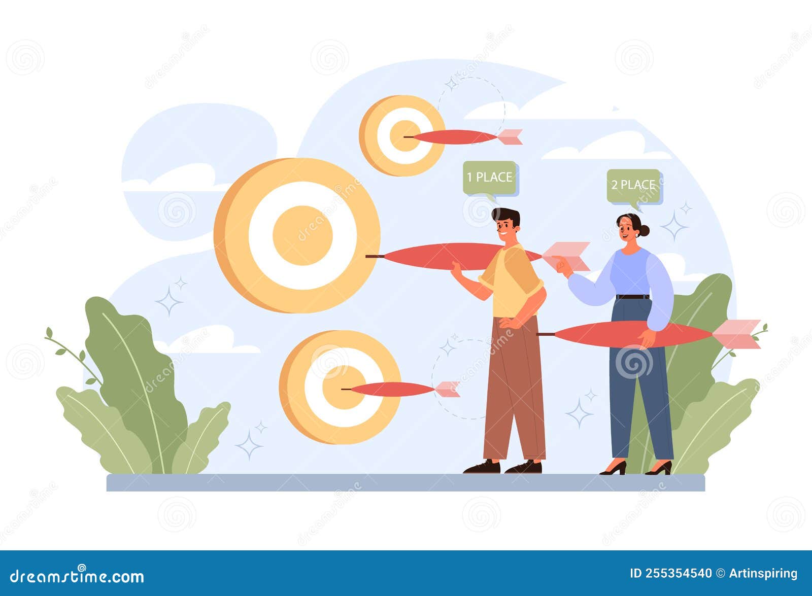 Competitors Concept. Business or Interpersonal Competition Stock ...