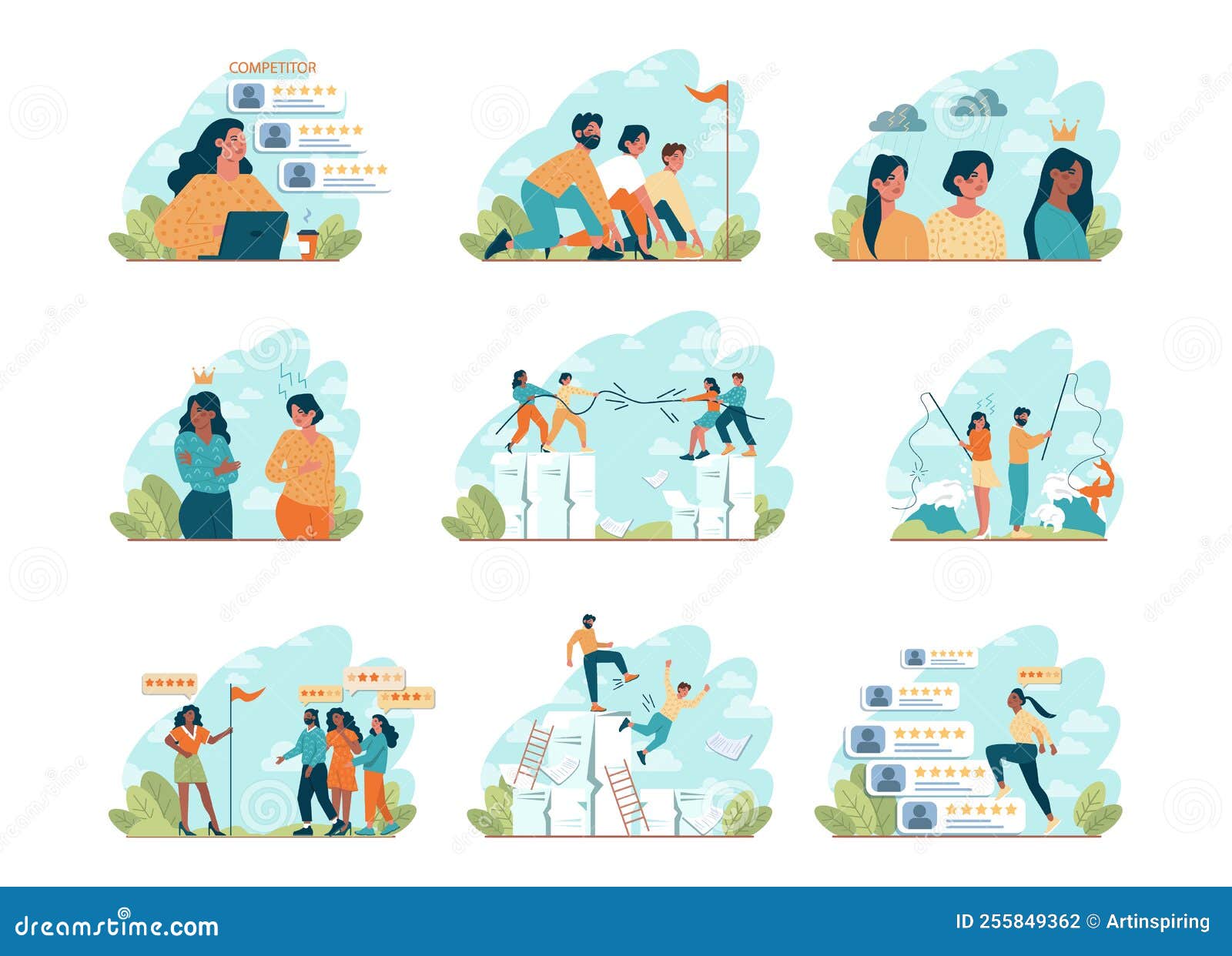 Competitors Cartoons, Illustrations & Vector Stock Images - 3696 ...