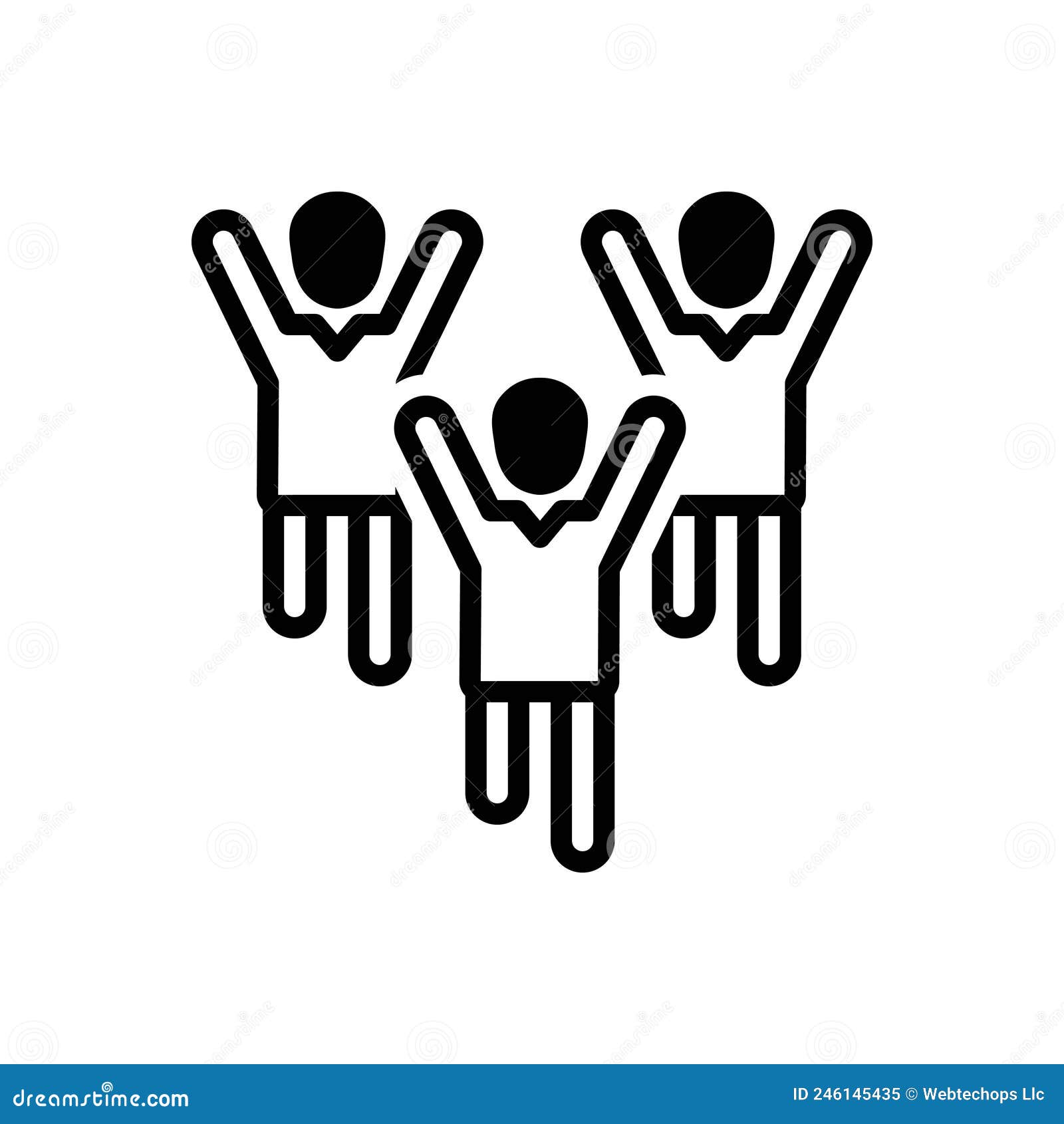 Black Solid Icon for Competitors, Employee and Staff Stock Vector ...