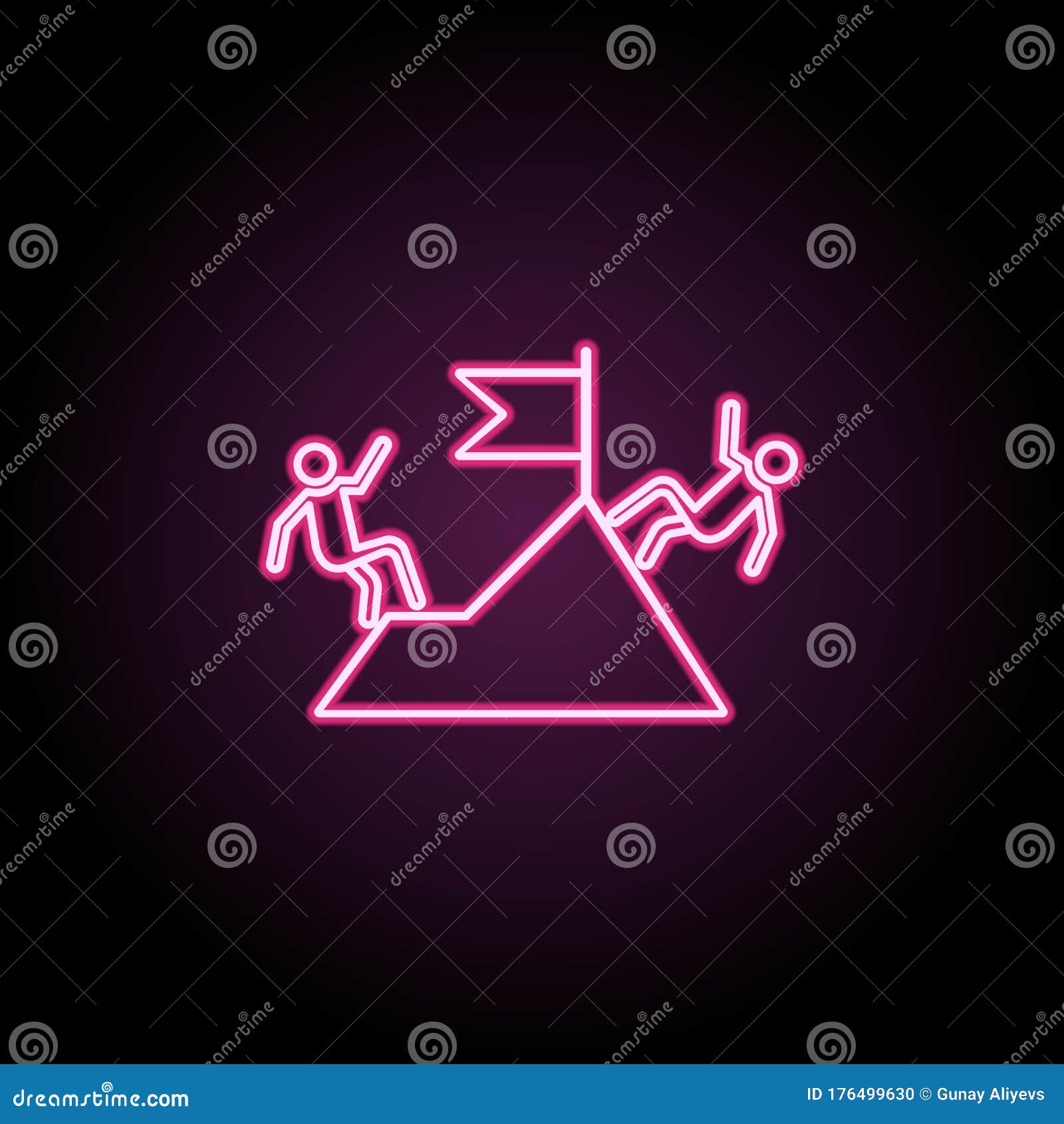 Competitors Line Icon on White Background Stock Illustration ...