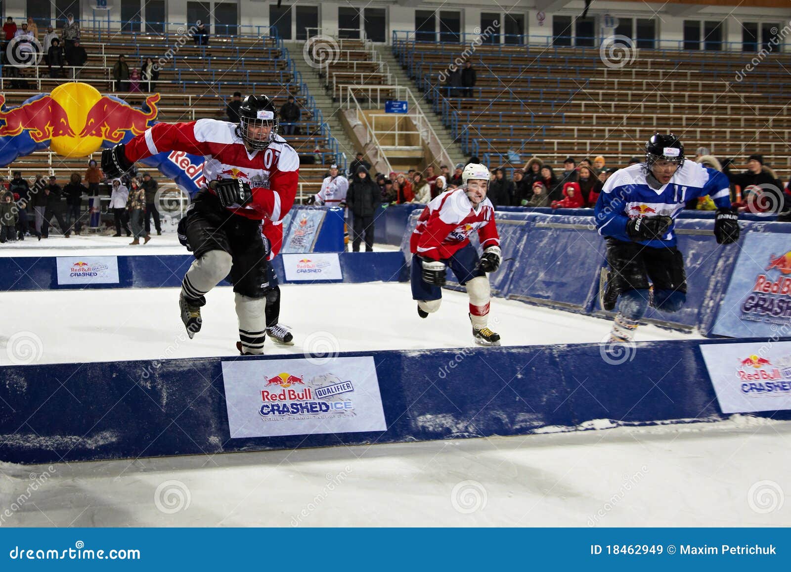 Competitors Race at the Redbull Crashed Ice Editorial Stock Image ...