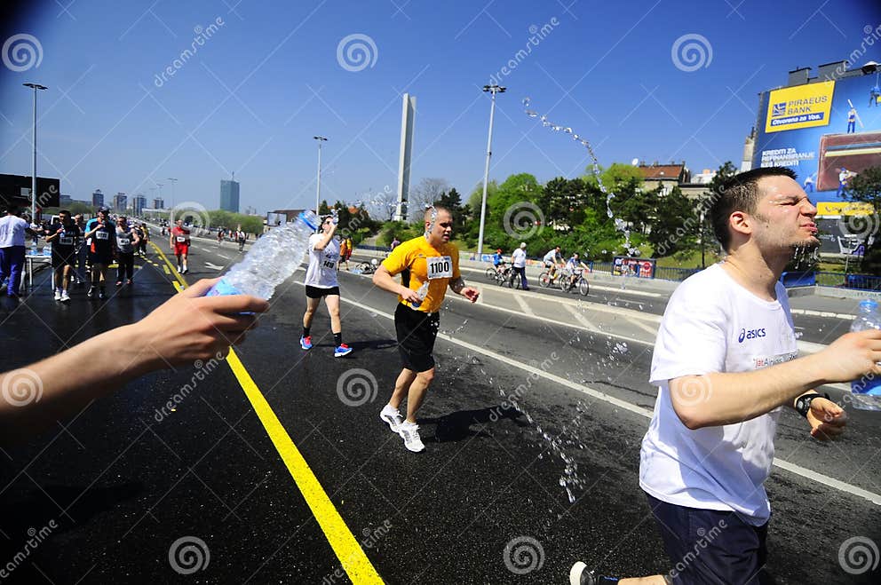 Competitors Run during Marathon Race Editorial Image - Image of goal ...