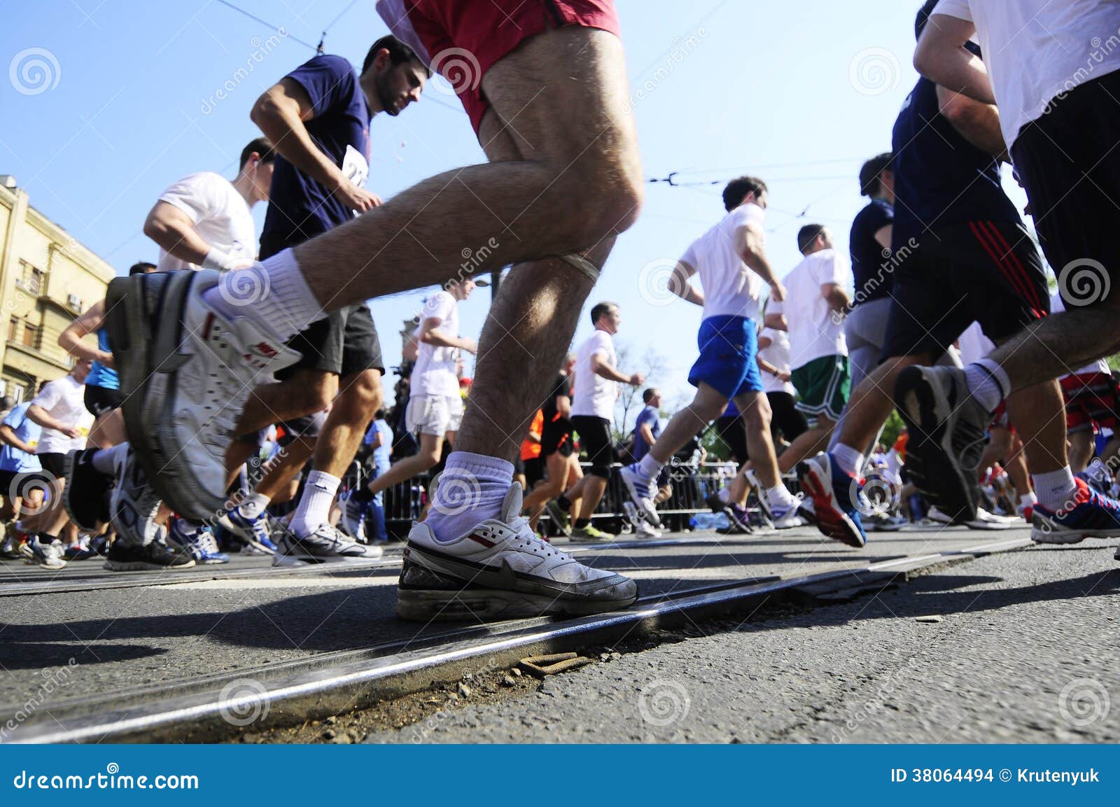 Competitors Run during Marathon Race Editorial Stock Image - Image of ...
