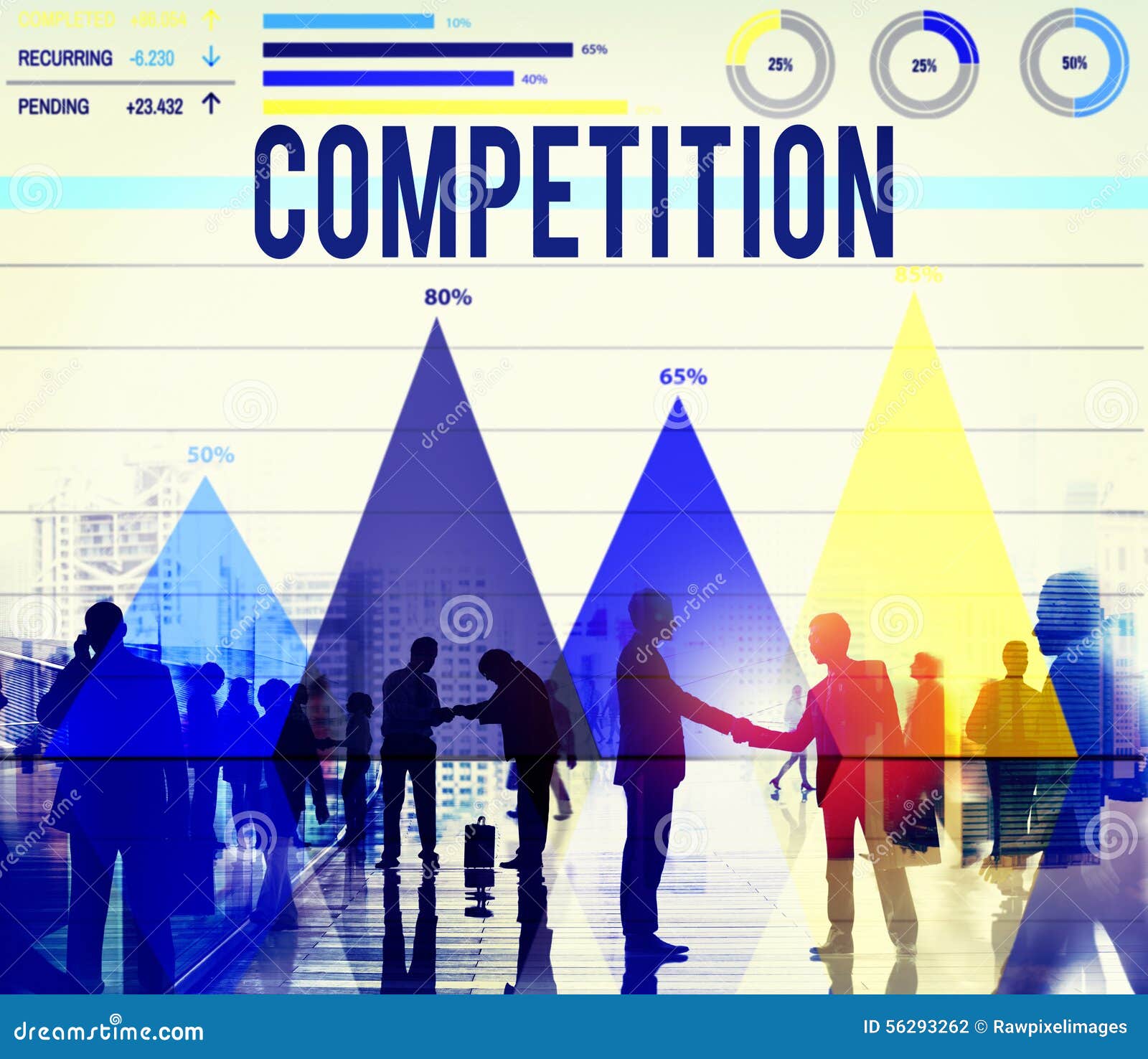 Compettion Compettitive Marketing Race Solution Concept Stock Photo ...